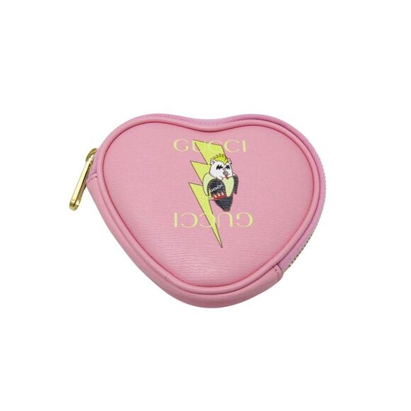 Gucci | Bags | Pre Loved Gucci Heart Coin Purse Rock Dog Style Women ...
